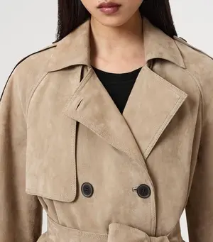 ALLSAINTS Suede Reed Trench Coat
