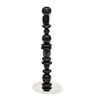 POLSPOTTEN Small Beads Candle Holder - Black