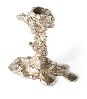 POLSPOTTEN Small Drip Candle Holder - Silver