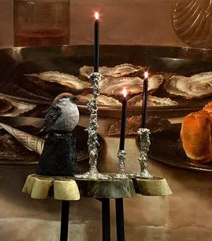 POLSPOTTEN Small Drip Candle Holder - Silver