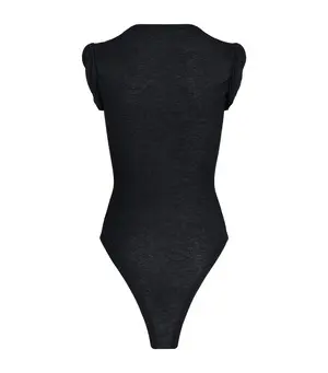 Alaïa Ribbed Bodysuit - Clear