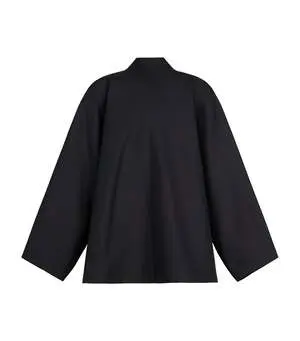 Alaïa Cotton Poplin Reverse Jacket - Black
