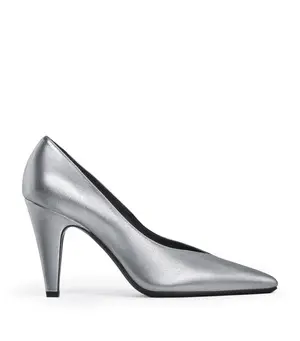 Alaïa Metallic Leather Cone Pumps 90 - Black