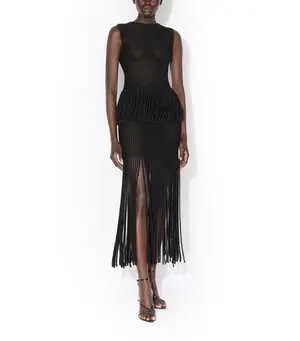 Alaïa Mesh Peplum Tank Top