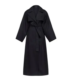 Alaïa Cotton Trench Coat - Blue
