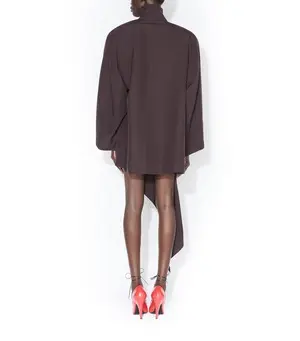 Alaïa Asymmetric Mini Skirt - Purple