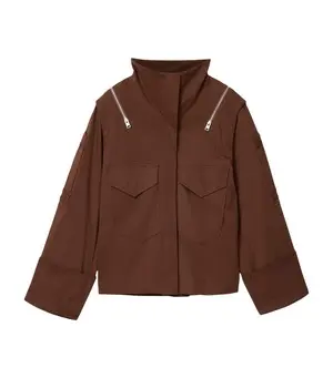 ALLSAINTS Cotton Leighton Utility Jacket - Brown