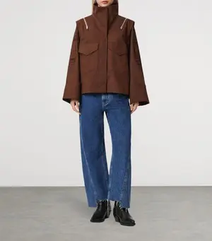 ALLSAINTS Cotton Leighton Utility Jacket - Brown