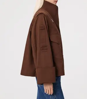 ALLSAINTS Cotton Leighton Utility Jacket - Brown