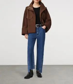 ALLSAINTS Cotton Leighton Utility Jacket - Brown