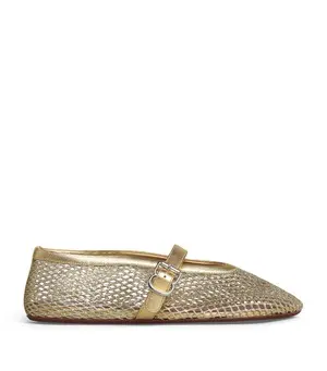 Alaïa Mesh Ballet Flats - White