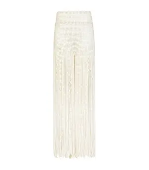 Alaïa 3d Knit Fringe Trousers