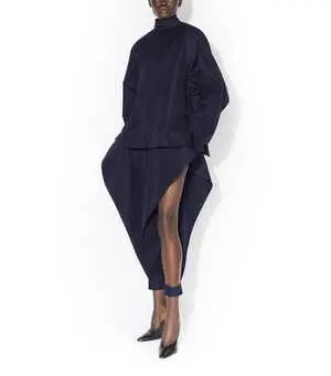 Alaïa Cotton-satin Reverse Jacket - Blue