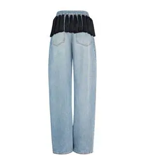 Alaïa Tassel-trim Straight Jeans