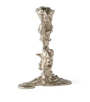 POLSPOTTEN Large Drip Candle Holder - Silver