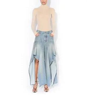 Alaïa Ruffled Split Jeans