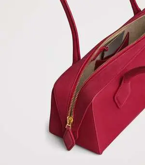 Alaïa Le Teckel Suede Shoulder Bag - Red