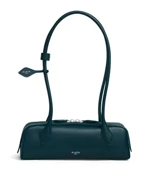 Alaïa Small Leather Le Teckel Shoulder Bag - Beige