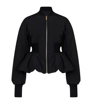 Alaïa Peplum Bomber Jacket
