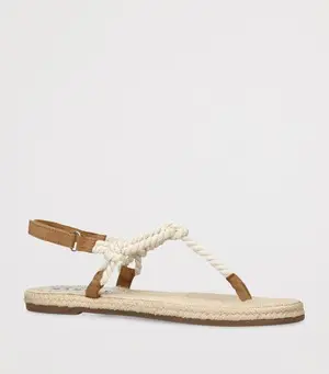 Manebí Rope Flat Sandals - Beige