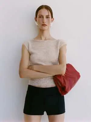 Women's Boat Neck Sweater Tops