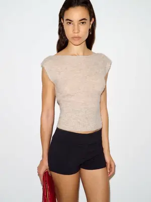 REFORMATION Rhiannon Sweater Top - Brown