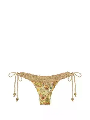 DEL MAAR Calanie Printed Bikini Bottom - Yellow