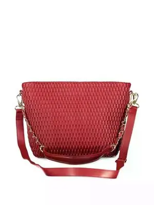 MARIO VALENTINO Quilted Tote Bag With Logo Plaque - Red