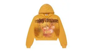 VALE FOREVER Gold Rush Zip Up Hoodie - Yellow