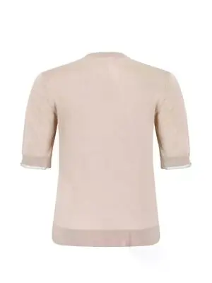 Fabiana Filippi Fine-knit Short-sleeve Sweater - Grey