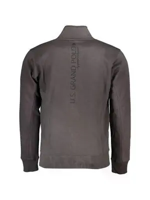 U.S. Grand Mock-neck Zip-up Sweater