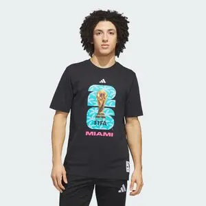 Adidas Fifa World Cup 26™ Host City Miami Graphic T-shirt - Black
