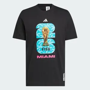 Adidas Fifa World Cup 26™ Host City Miami Graphic T-shirt - Black