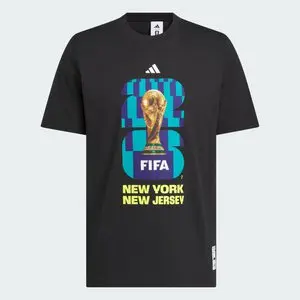 Adidas Fifa World Cup 26™ Host City New York New Jersey Graphic T-shirt - Black