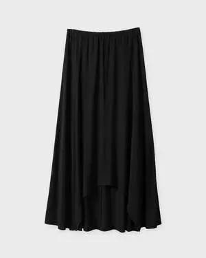 Black Asymmetrical High Low Skirts