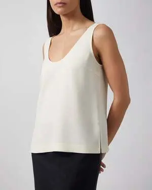 WAKAKUU Chez Sleeveless Top - Offwhite