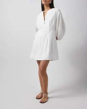 WAKAKUU A-line Dress With V-neck And 3/4 Sleeves