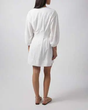 WAKAKUU A-line Dress With V-neck And 3/4 Sleeves
