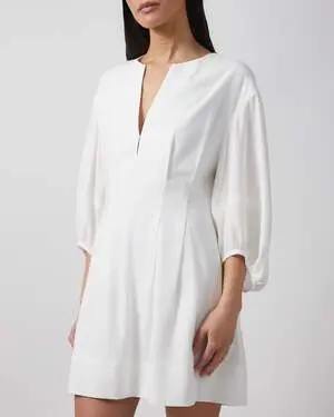 WAKAKUU A-line Dress With V-neck And 3/4 Sleeves