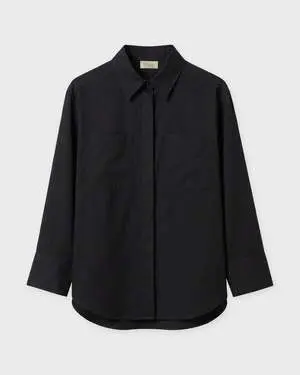 WAKAKUU Classic Collar Shirt - Black