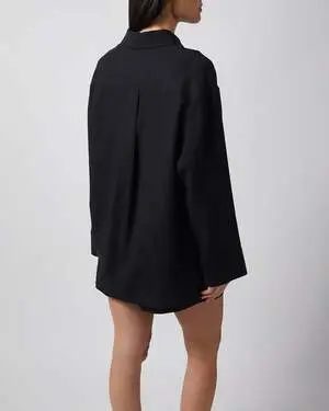WAKAKUU Classic Collar Shirt - Black