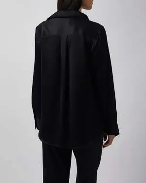 WAKAKUU Maria Satin Blouse - Black