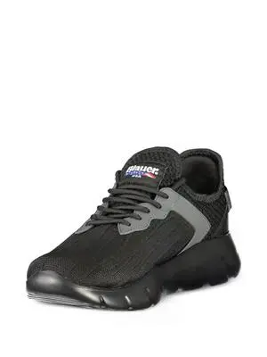 BLAUER. Mesh-panel Lace-up Sneakers - Black