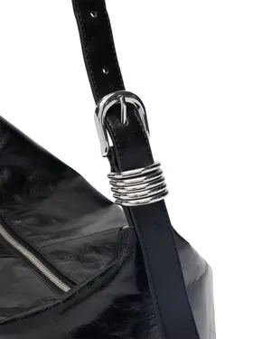 Whistles Leather Shoulder Bag - Black