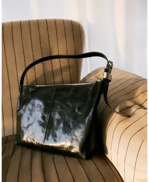 Whistles Leather Shoulder Bag - Black