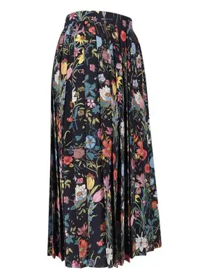 Gucci Printed Silk Midi Skirt