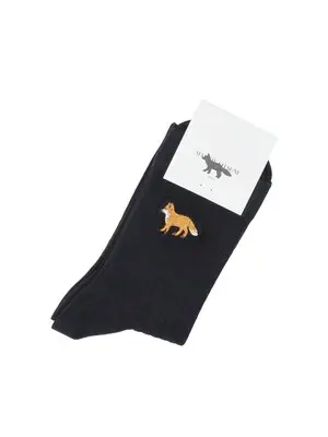 Maison Kitsuné Baby Fox Socks - Black