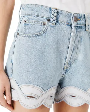 Tresse Scalloped Hem Shorts