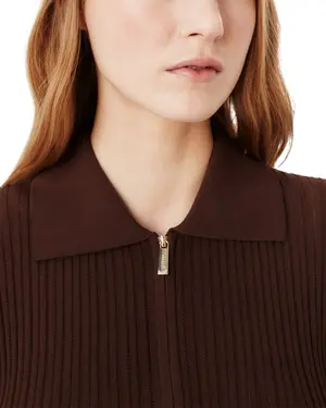 Tresse Long Sleeve Knitted Cardigan Sweater