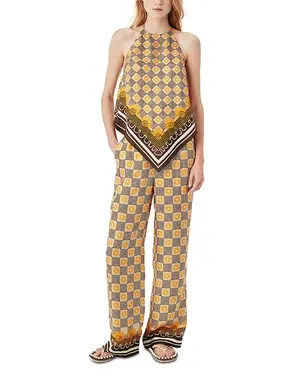 Tresse Silk Pants - Orange